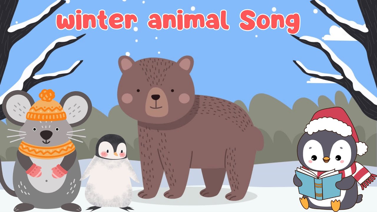 Winter Animals Rhymes for Kids | Fun and Cute Animal Songs for Children ...