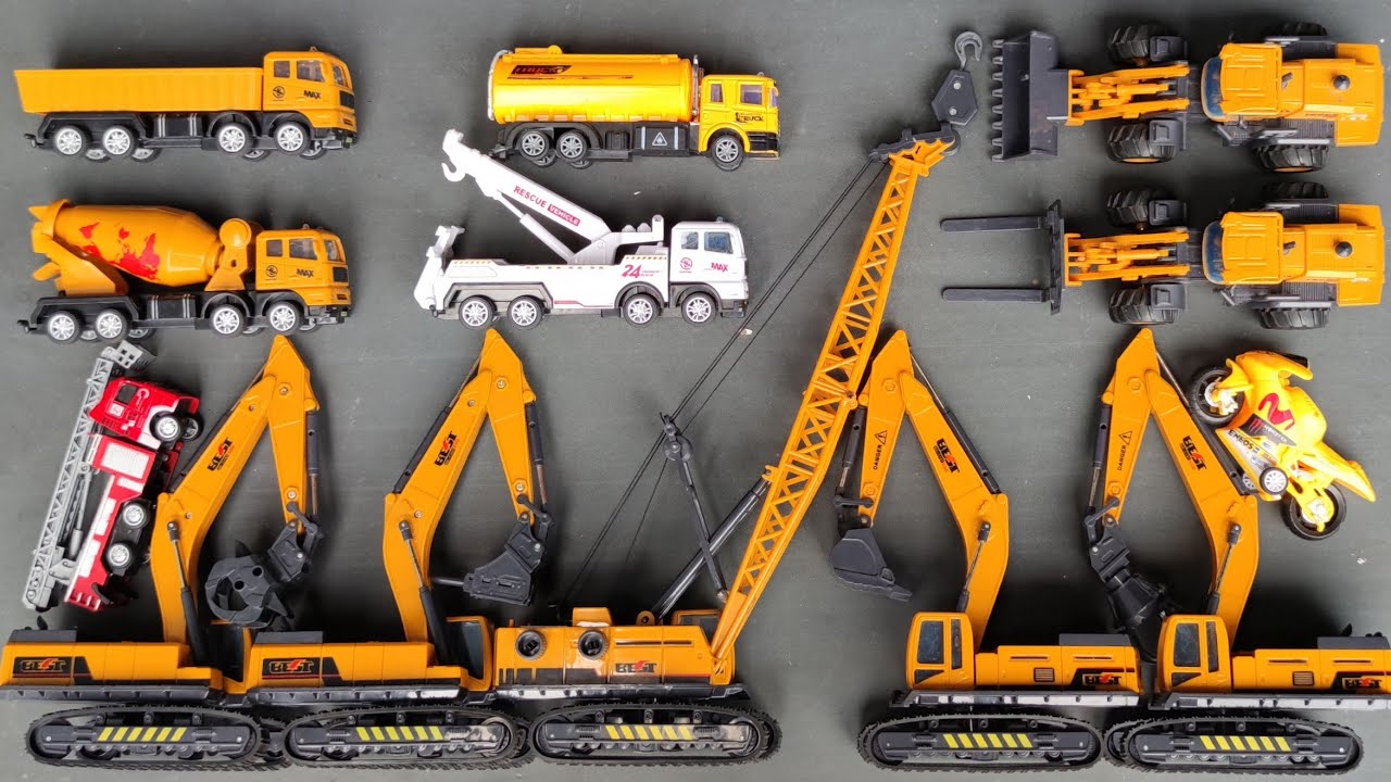 Roller Crane, Forklift, Bulldozer, Motorcycle, Fire Engine, Loader ...