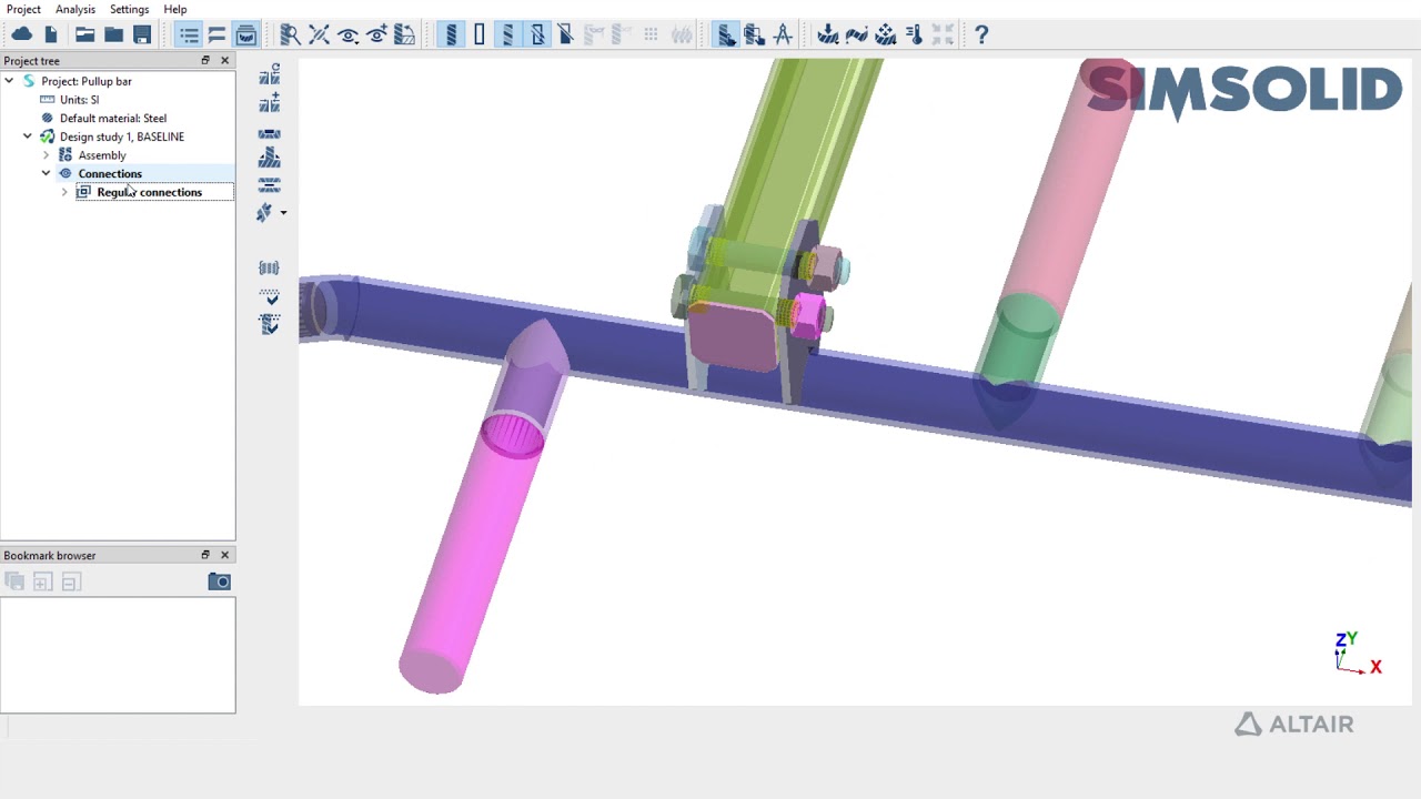 Altair SimSolid™ Tutorial - Apply Bolt Pretension - YouTube