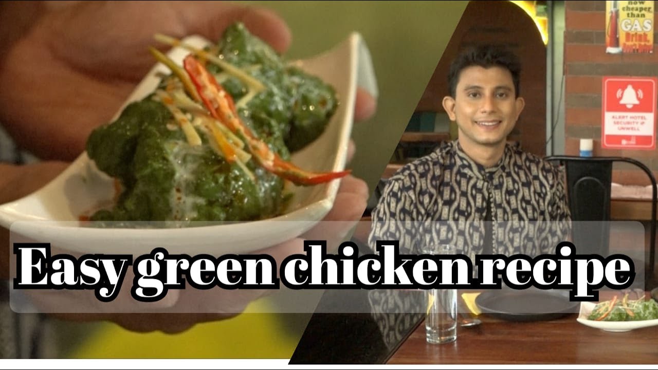 Easy green chicken | maha nabamir bhuribhoj | backstage | chef abhijit ...