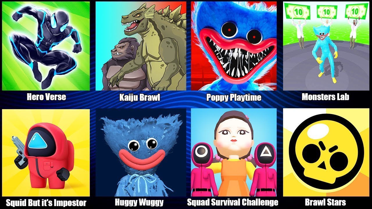 Huggy Wuggy,Squid But it's Impostor,Poppy Playtime,Squad Survival ...
