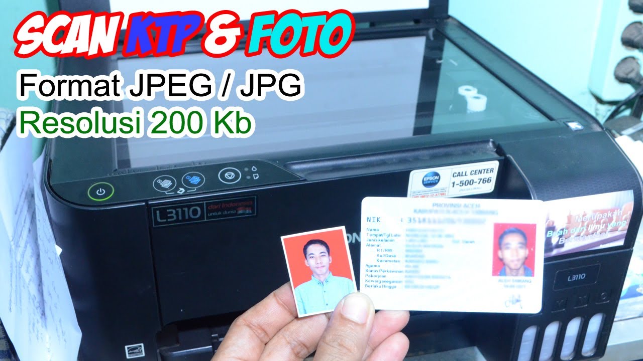 Tutorial scan KTP dalam bentuk Jpeg ukuran Maksimal 200 Kb hanya dengan photoshop - YouTube