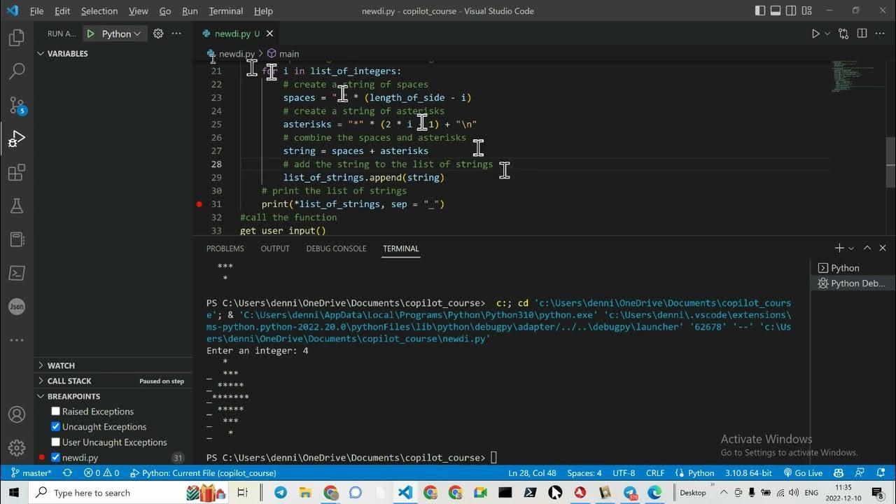 struggling with VS Code debugger Dec 10, 2022 11:38 AM - YouTube