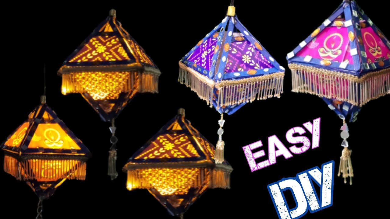 Glowing Traditions: Diwali Paper Lamps / Hanging Paper Lights - YouTube