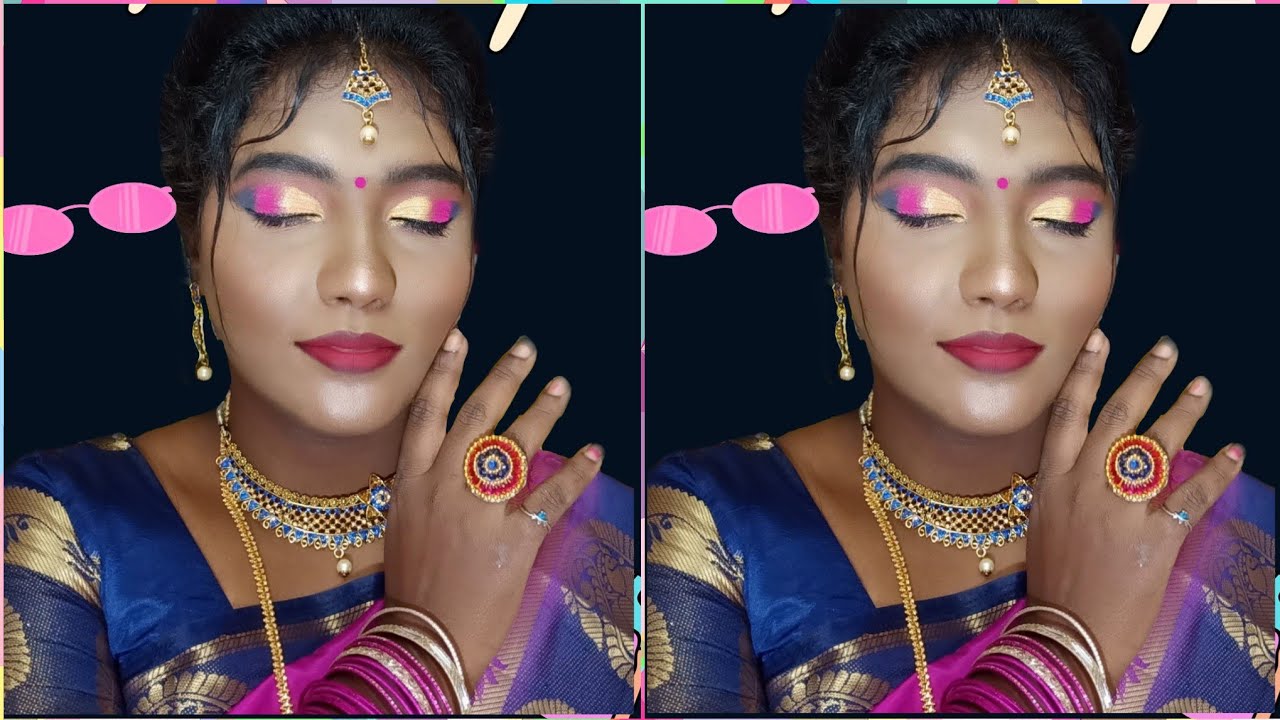 How to do Village Bridal Makeup For Beginners in Tamil | Bridal Special ...