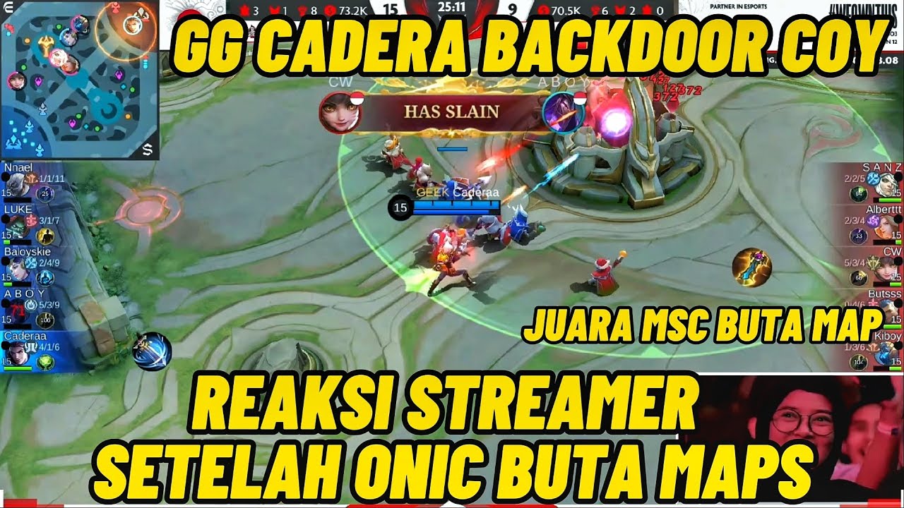 MINES 1 MAP | ONIC BUTA MAPS | REAKSI STREAMER SETELAH JUARA MSC BUTA ...