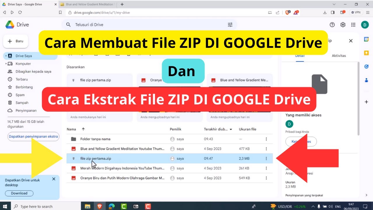 Kupas Tuntas!! Cara Membuat File ZIP di Google Drive dan Cara Ekstrak ...