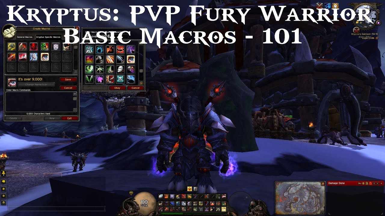 Kryptus: Level 100 PVP Fury Warrior Basic Macros Guide - 101 - YouTube
