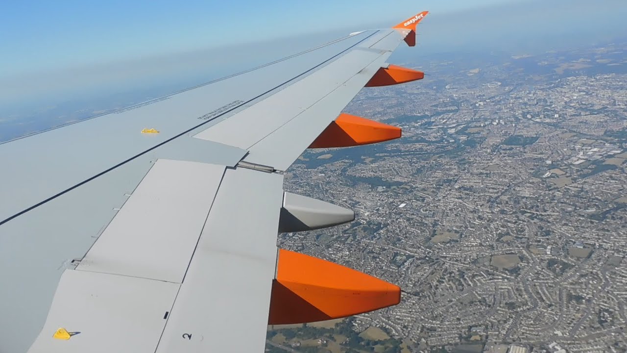 easyJet Airbus A320-214 Landing in Bristol Airport Runway 27 - YouTube