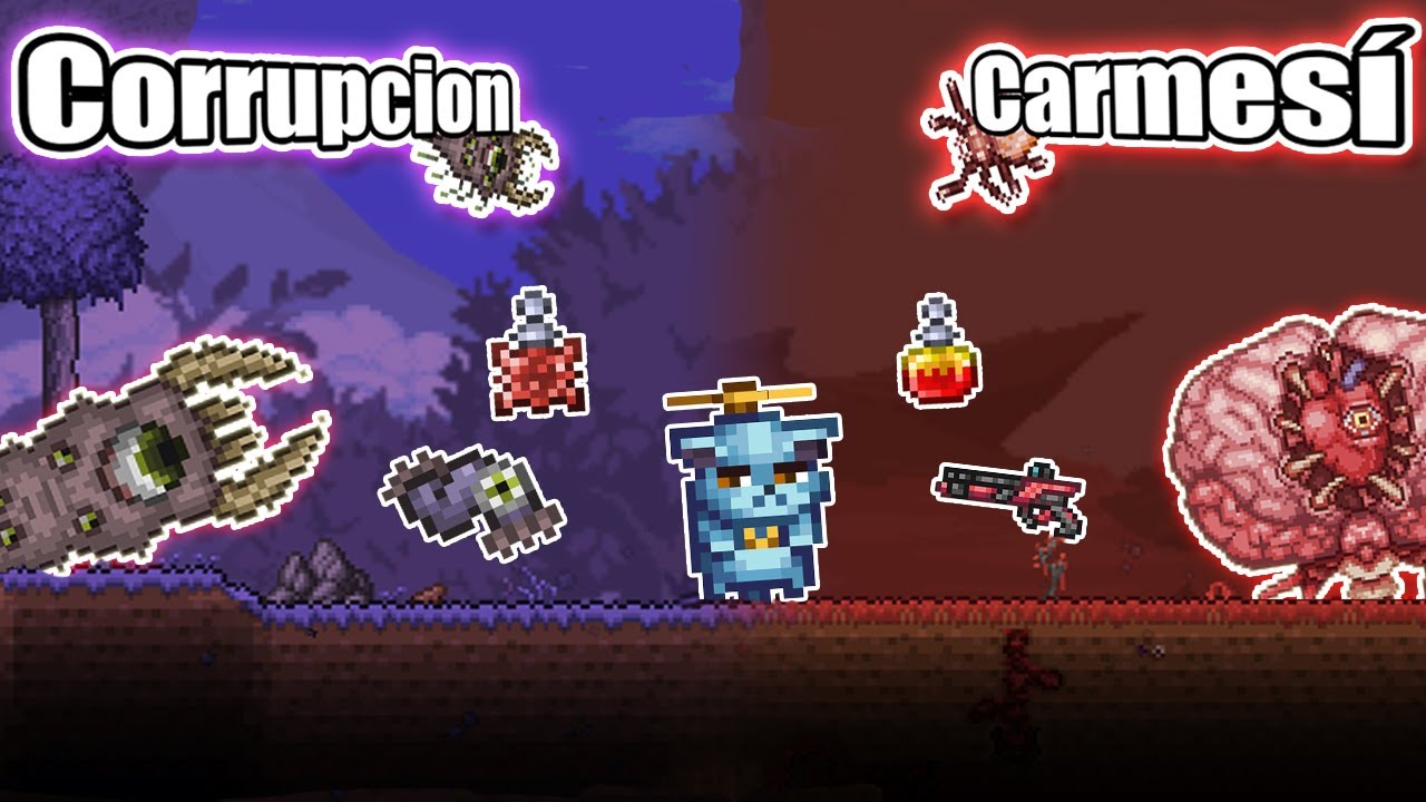 CORRUPCION O CARMESI? CUAL DEBES ESCOGER ☝️🤓 TERRARIA 1.4.4 - YouTube
