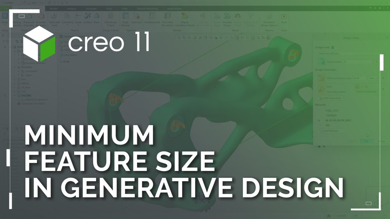 Minimum Feature Size in Generative Topology Optimization | Creo 11 ...