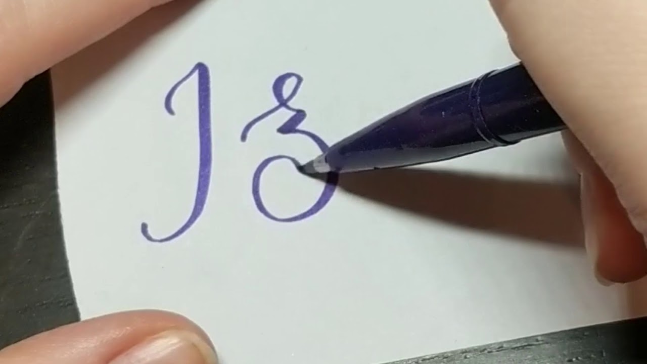 Izzy modern calligraphy name - YouTube