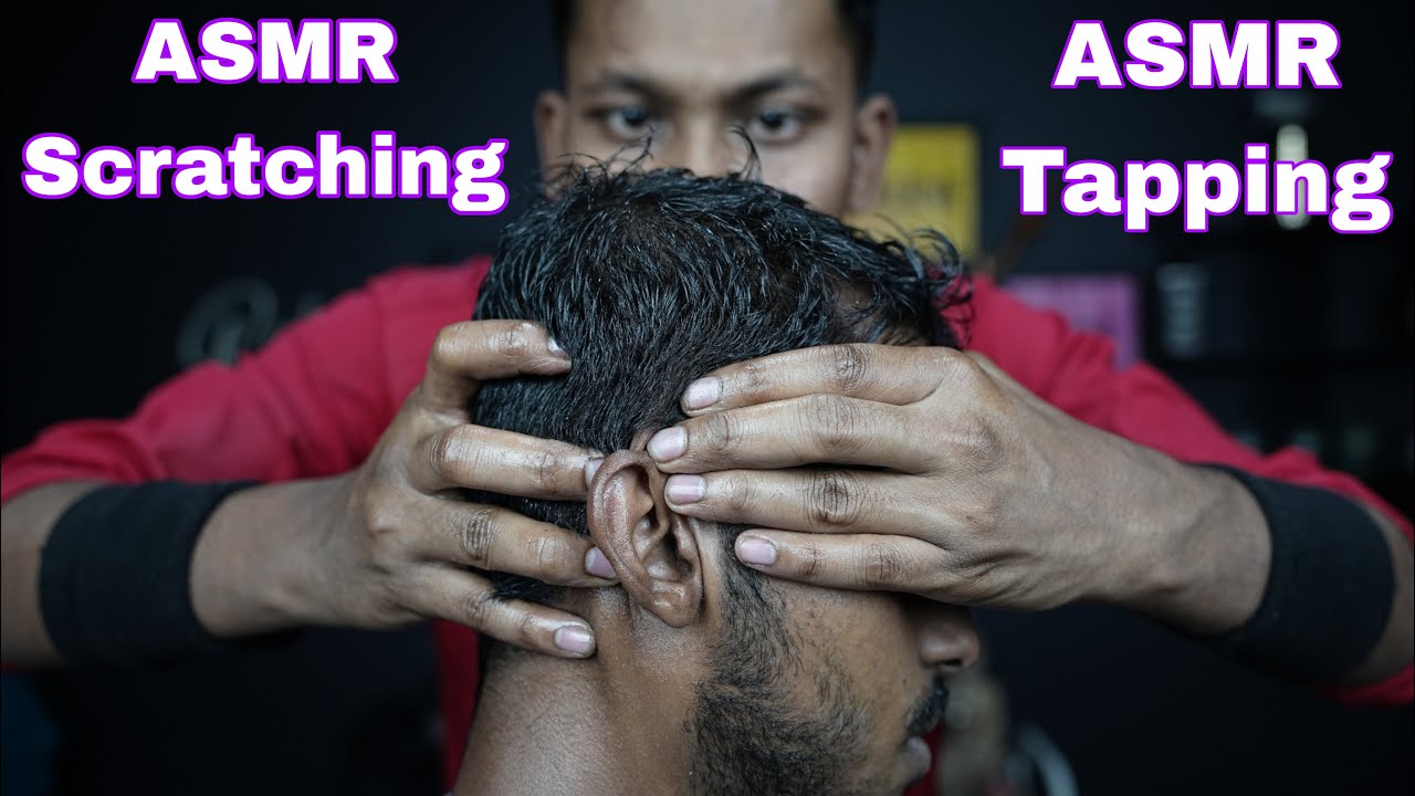 ASMR Scratching And ASMR Tapping Head Massage With ASMR Neck Cracking ...