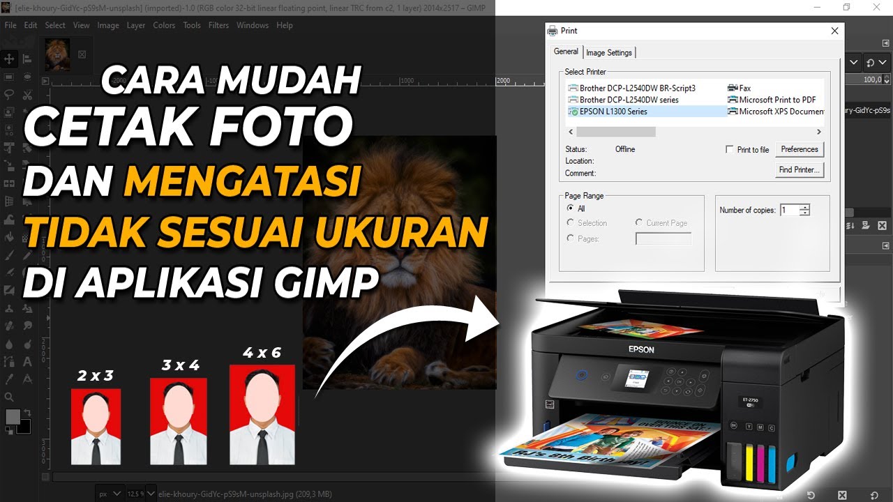 Cara cetak foto menggunakan aplikasi GIMP | Gimp Tutorial - YouTube