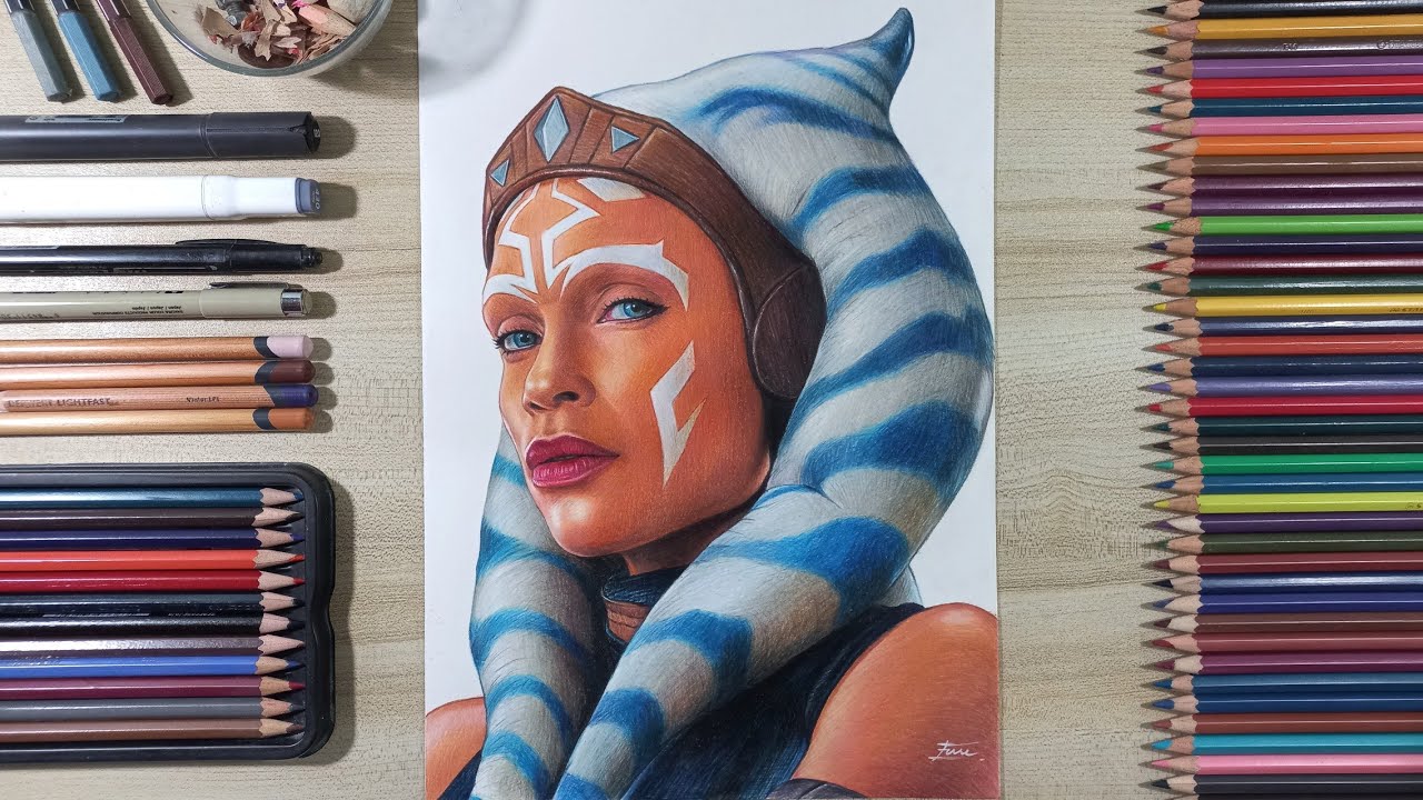 Drawing Star Wars: Ahsoka Tano | Fame Art - YouTube