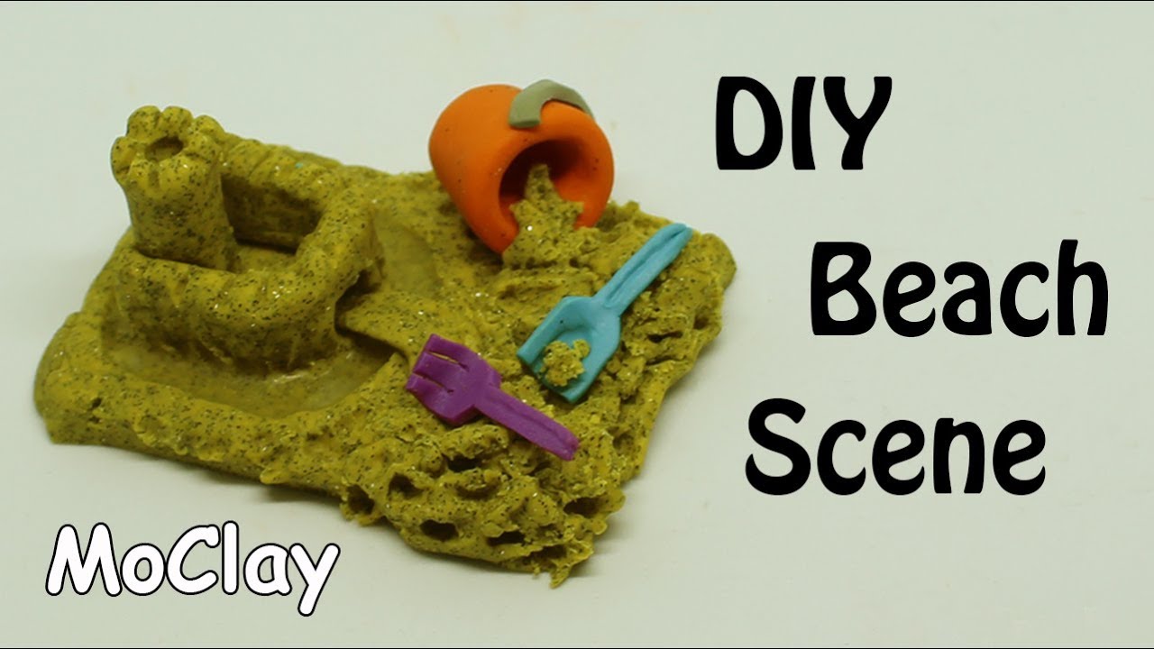 Miniature pail and shovel set - Clay beach scene - YouTube