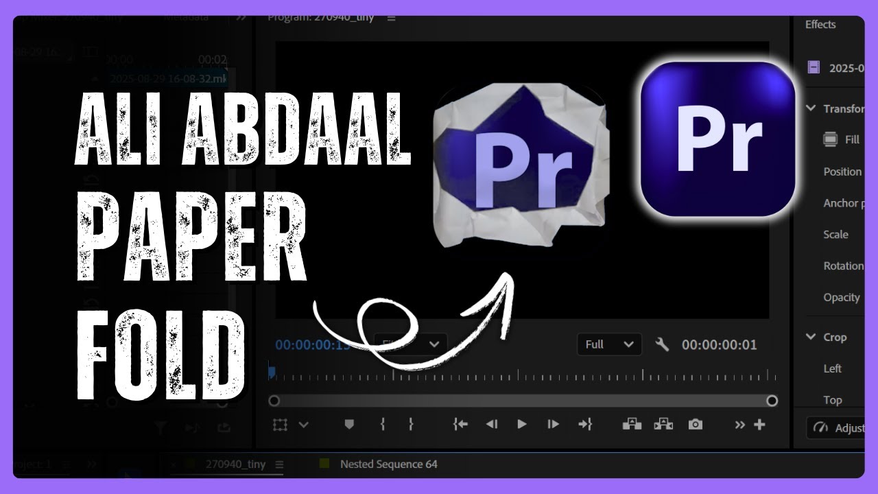 How to Create an Ali Abdaal Paper Fold Effect in Premiere Pro - YouTube