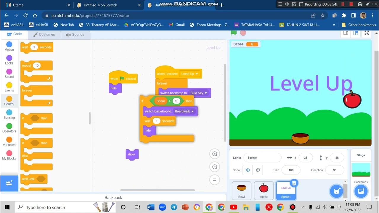 Scratch Apple Catcher (Part 2) - YouTube