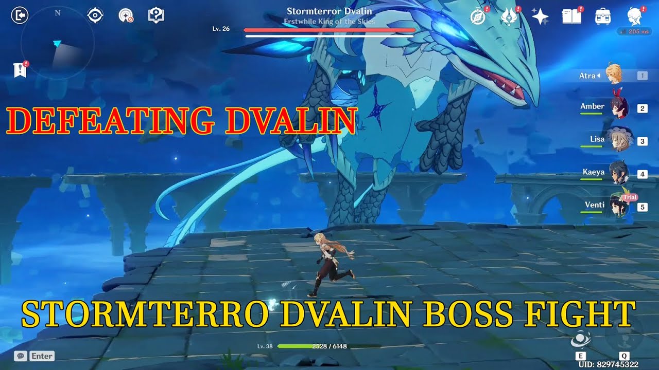 Genshin Impact Dvalin Boss fight I How to defeat Stormterror / Dvalin # ...