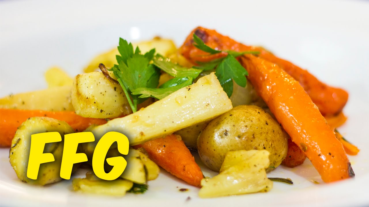 Full Food Guys - Roasted Parsnips, Potatoes & Carrots - YouTube