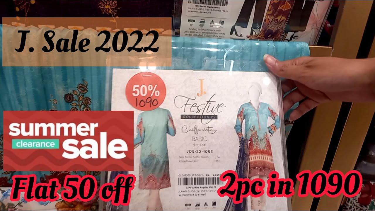 j. summer clearance sale 2022 flat 50% off | in 1090 |j. sale today ...