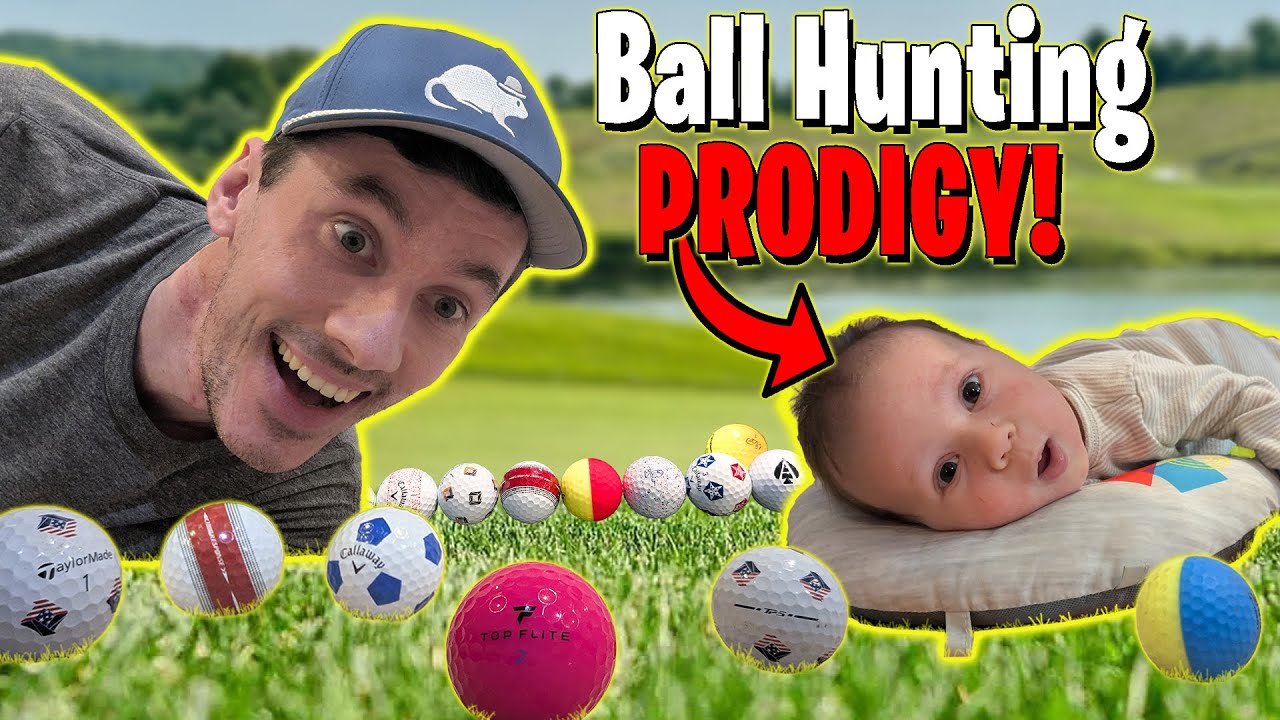 Golf Ball Hunting With Our New Baby! 💰 HUNDREDS of Rare Lost Balls ...