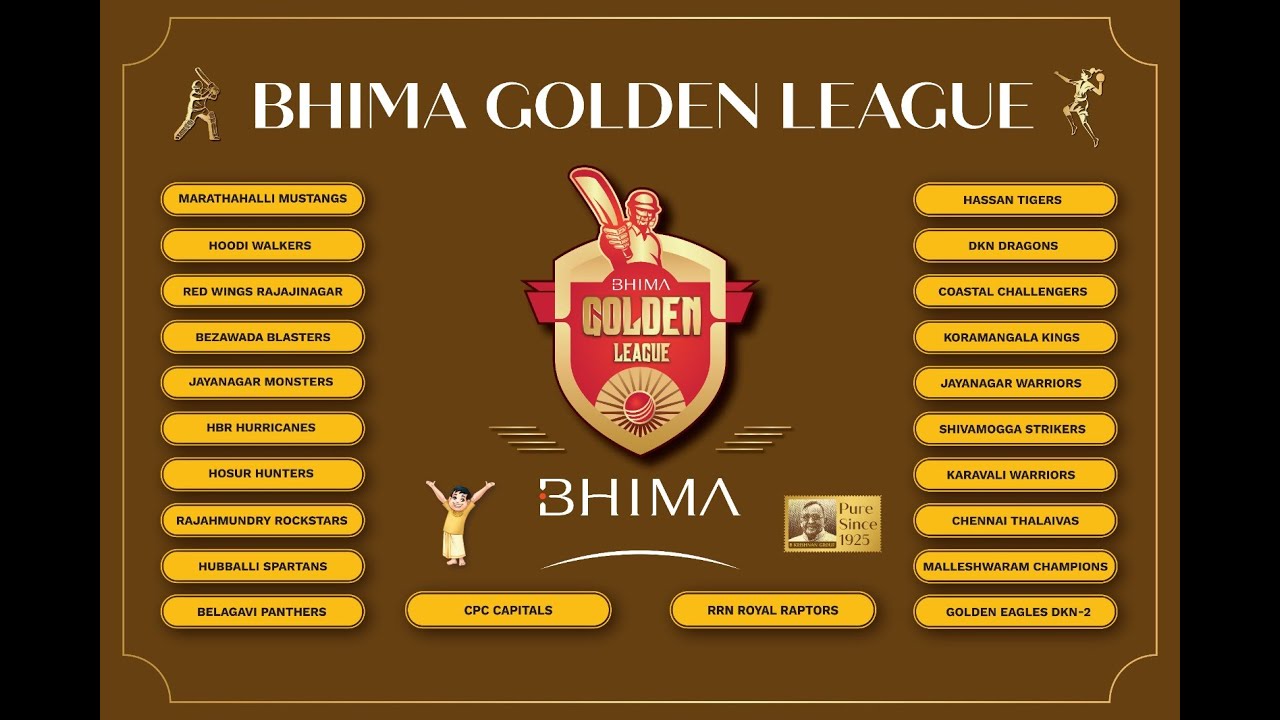 BHIMA GOLDEN LEAGUE 2025 | DAY 1 | GROUND D | LIVE FROM BANGALORE - YouTube