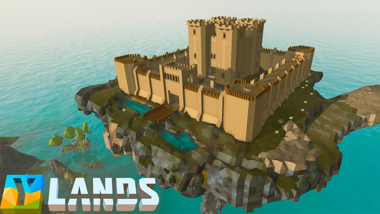Ylands - Creative mode - Floating Island Castle (Speed Build) - YouTube