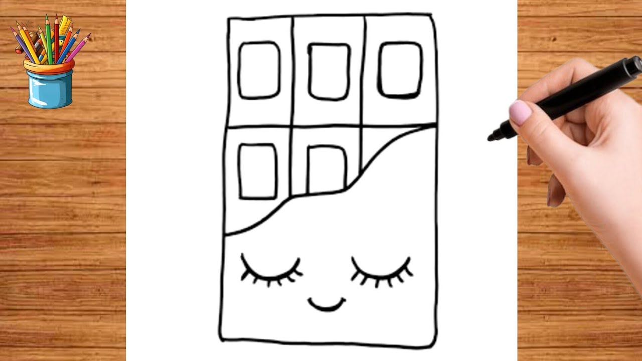 How to Draw a Cute Chocolate Step by Step for Kids - Easy Cute ...