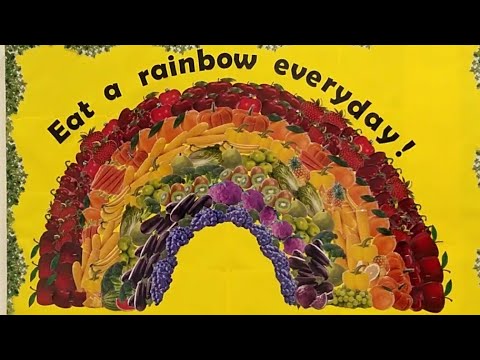 Eat a Rainbow Display Board II Healthy Eating Display Board II Fruits ...