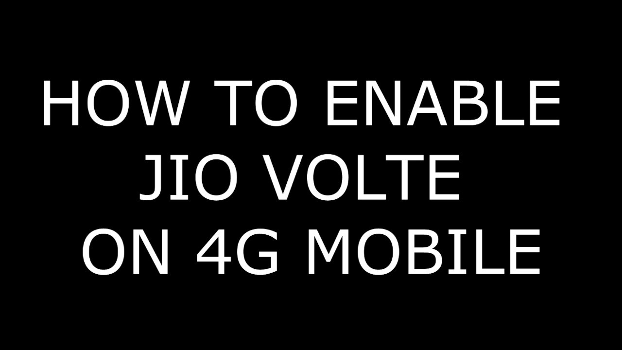 jio volte HD Voice. Activate jio volte on 4g mobile phones. ENABLE jio ...