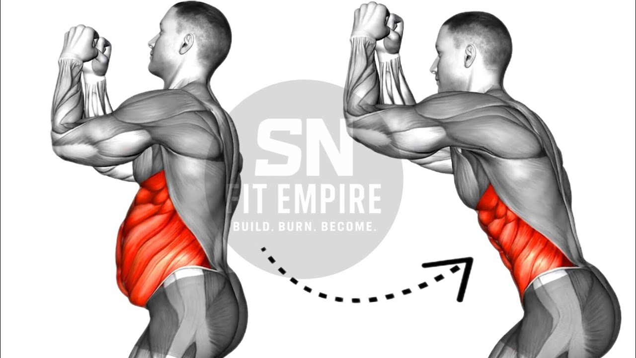 Standing Ab Crunch Exercise | Burn Belly Fat & Build Strong Abs Fast ...