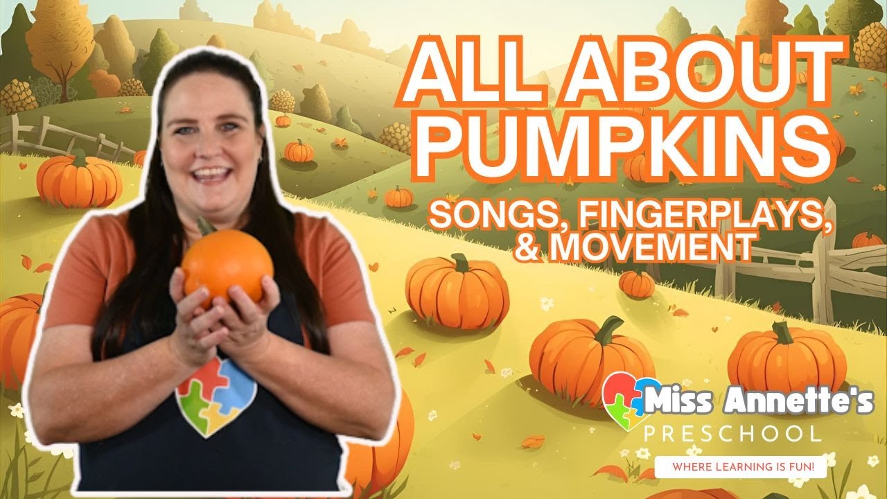 Pumpkin Preschool Party! 🎃 5 Little Pumpkins Song, Counting, Movement ...