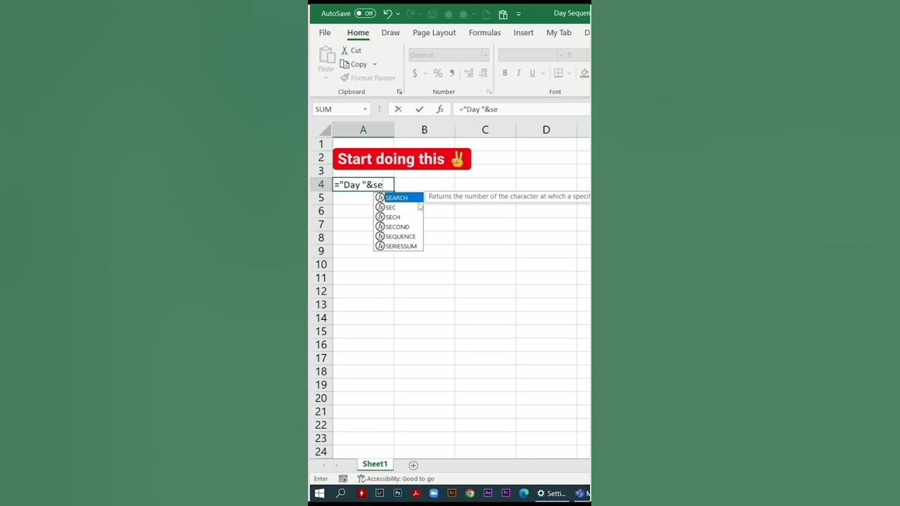 Ms excel serial number short trick #viral #exceltutorial #excel #exceltricks #exceltutorial ...