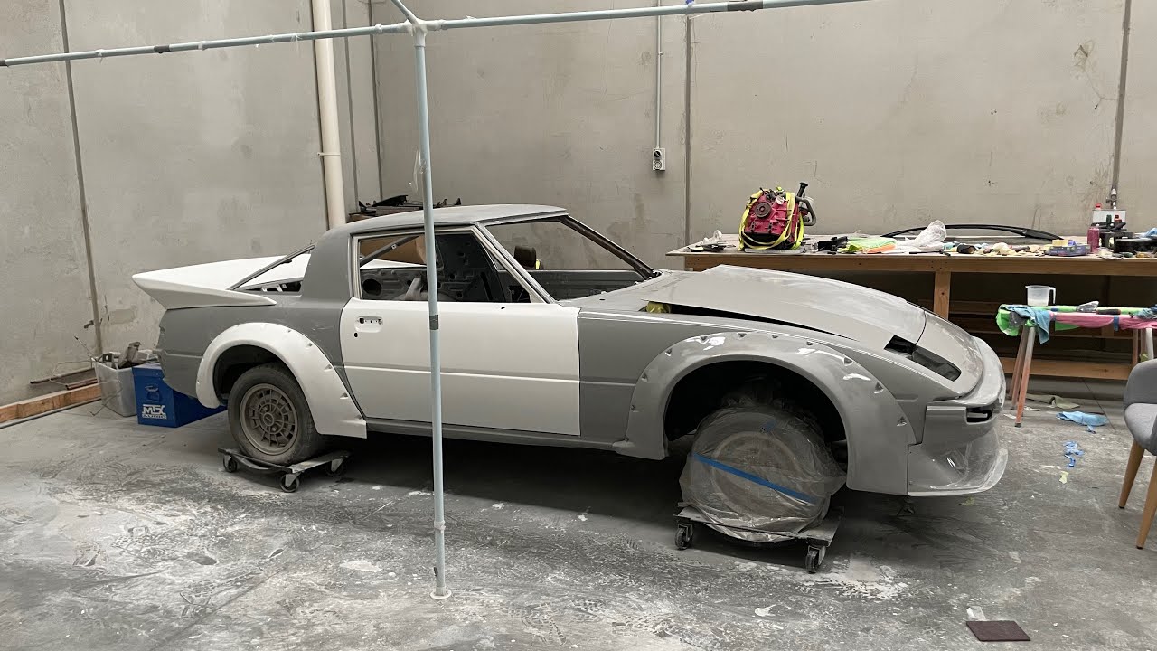 Build paint booth and painting car until it’s done! - YouTube