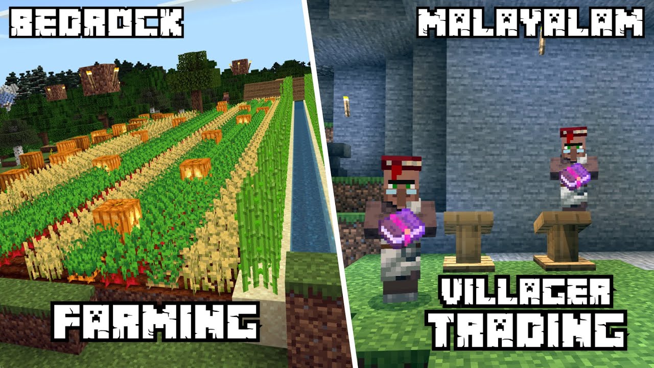 Farming & Early Villager Trading || Bedrock Guide S01E03 #Minecraft 1. ...