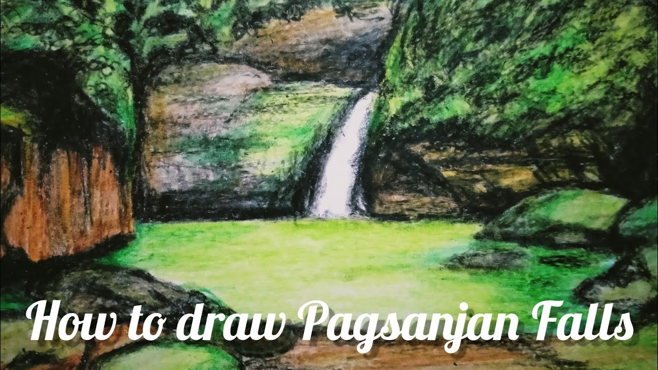 How to draw Pagsanjan Falls|Crayon - YouTube