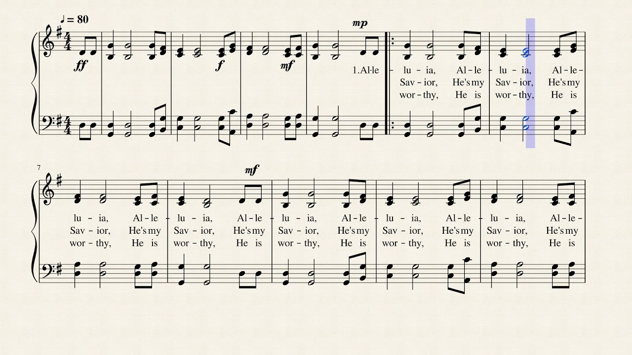 Alleluia (Jerry Sinclair) - YouTube