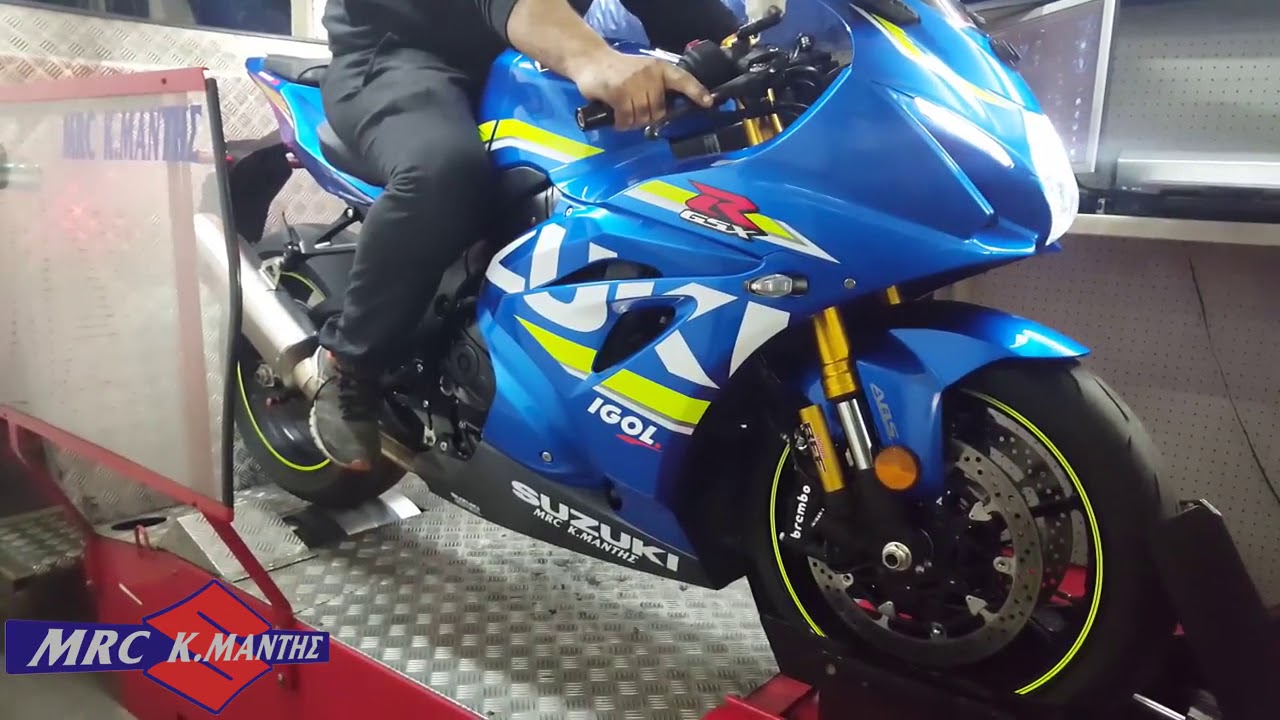 GSXR-1000R L7 Dyno Akrapovic exhaust 189,3 hp wheel by MRC K.MANTIS ...