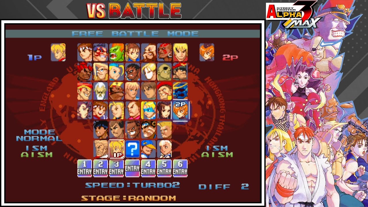 Street Fighter Alpha 3 psp: VS MODE Vari Personaggi - YouTube