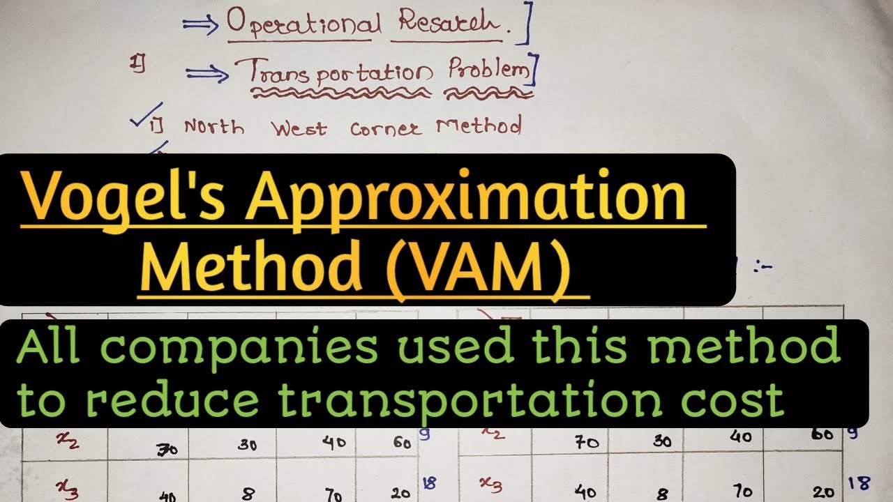 Vogels Method | Operational Research part-3 | Numerical and Calculation ...