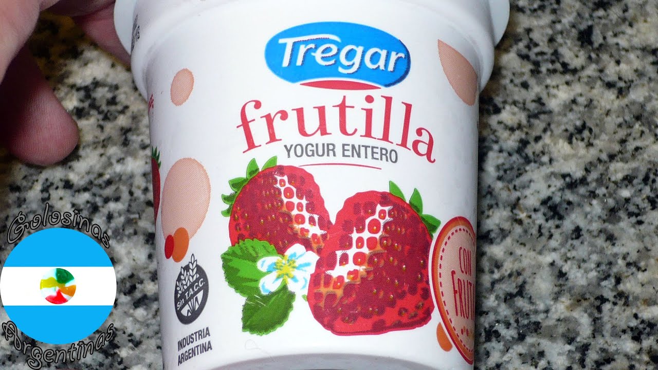 Tregar Yogur Entero con Trozos de Frutilla - Strawberry yogurt - YouTube