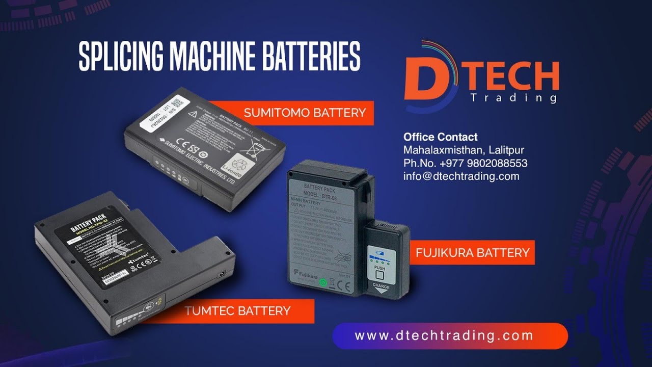 Fujikura & Sumitomo Battery in Nepal || Fusion Splicer Machine in Nepal ...