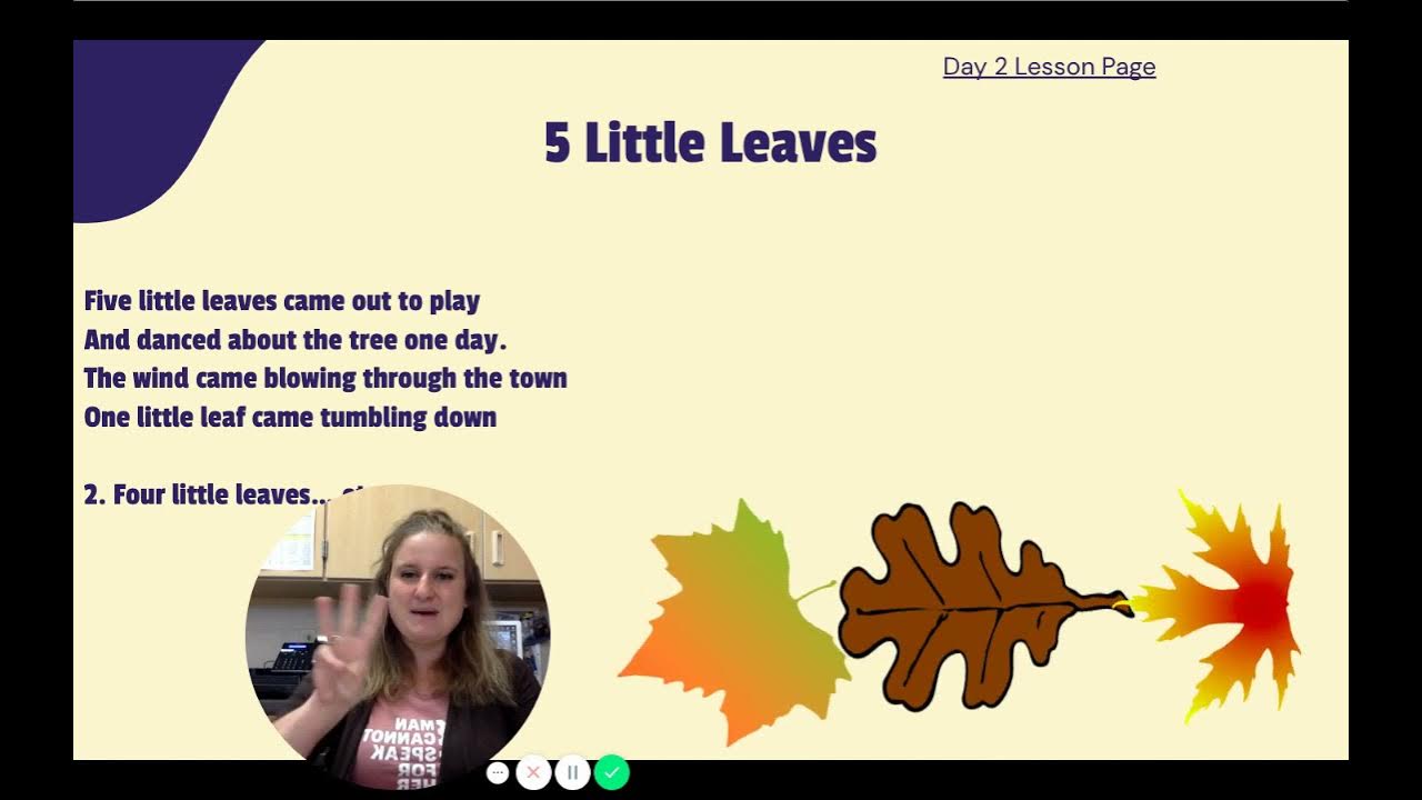 Five Little Leaves- Fingerplay - YouTube