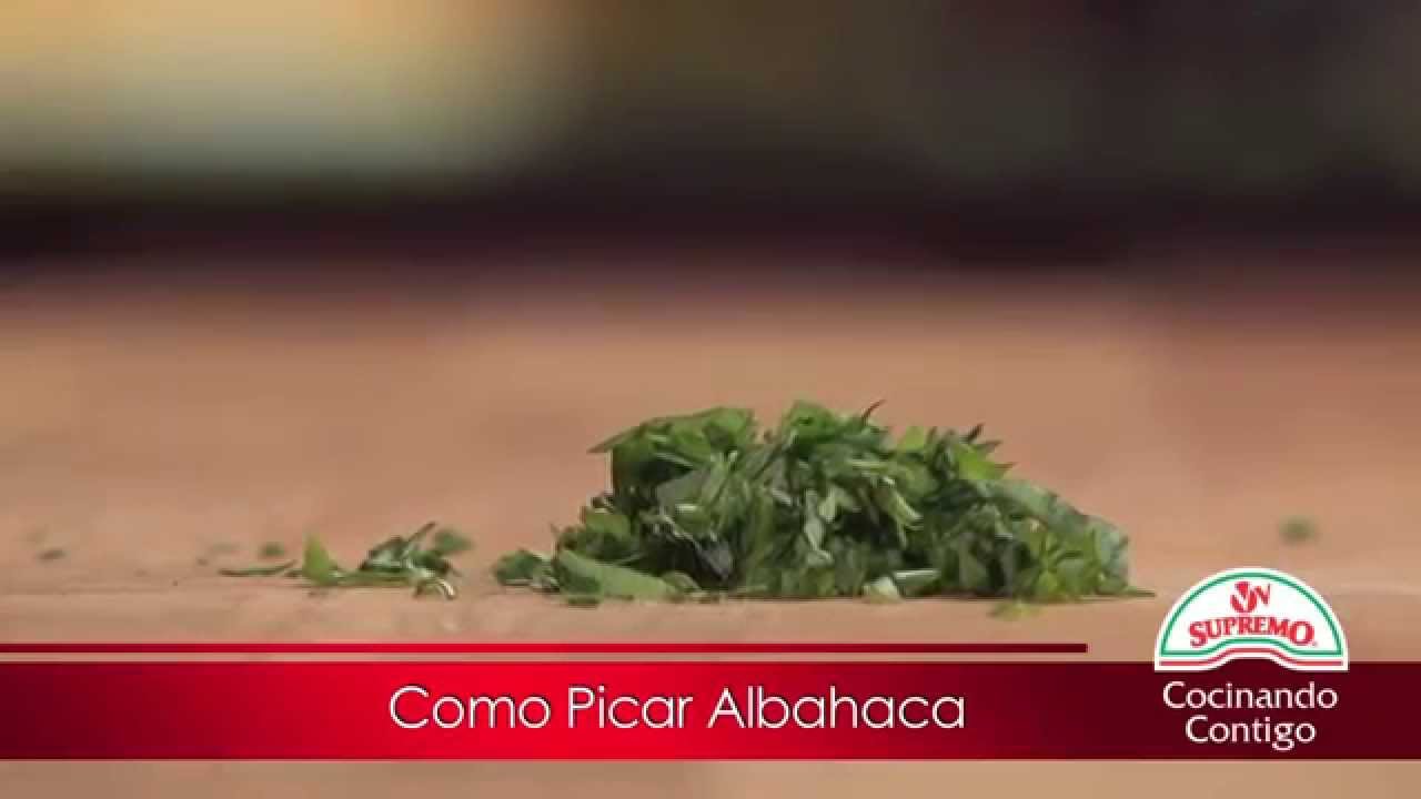 Como Picar Albahaca - YouTube