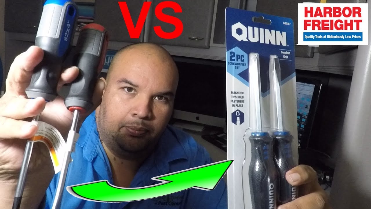 Pittsburg Pro VS Quinn Screwdrivers| |Harbor Freight - YouTube