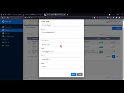 Purchase Order Management System using PHP DEMO - YouTube