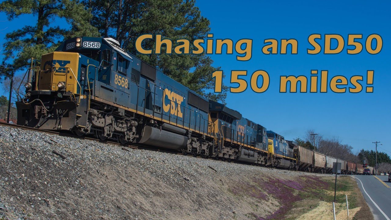 Chasing CSX SD50-3 #8568 west on the Buckingham Branch! March 26, 2019 ...