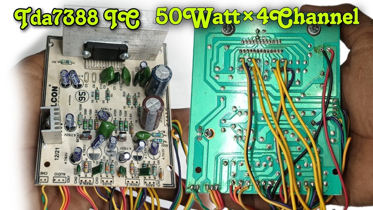 Salcon Electronics HiFi 4 Channels Audio Amplifier Board for Car Amplifier #1stpart||TDA7388 IC ...