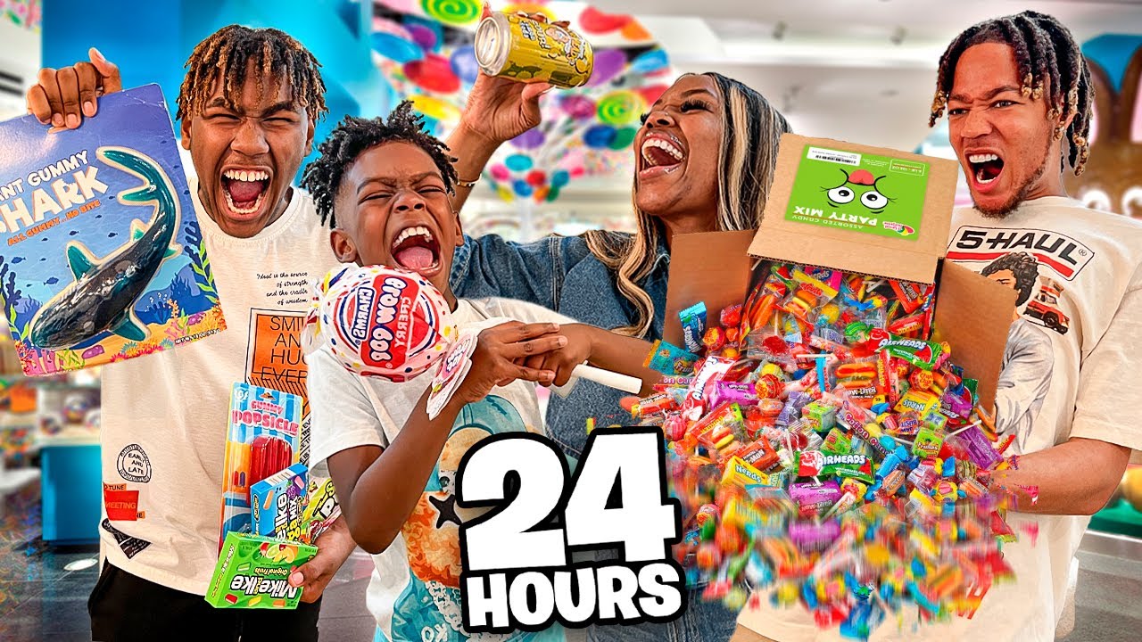 EATING ONLY CANDY FOR 24 HOURS! - YouTube